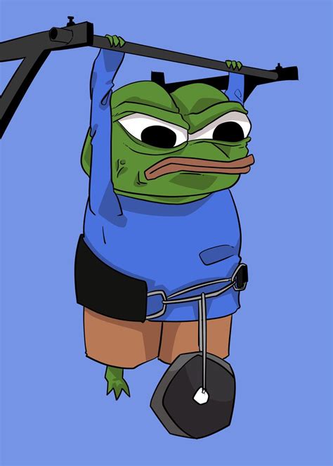Workout Pepe Poster Picture Metal Print Paint By Hafis Ardiansyah
