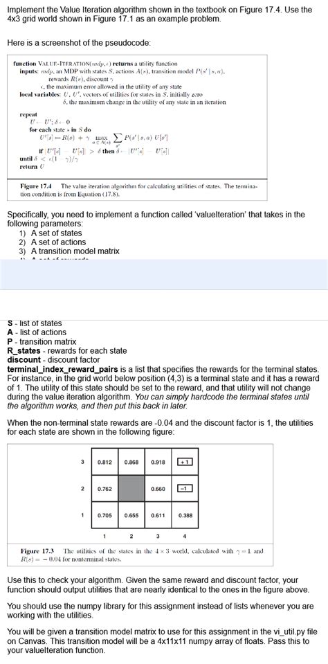 solved implement the value iteration algorithm shown in the