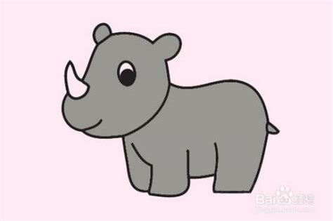 犀牛简笔画彩色 天马图吧