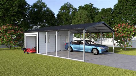 Metal Shed And Carport Combo Unit Eagle Carport