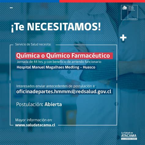 Servicio Salud Atacama On Twitter Oportunidad Laboral Compartimos