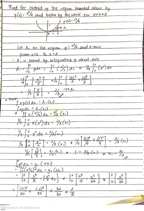 [solved] find the centroid of the region bounded above by f x x 2 4 and course hero