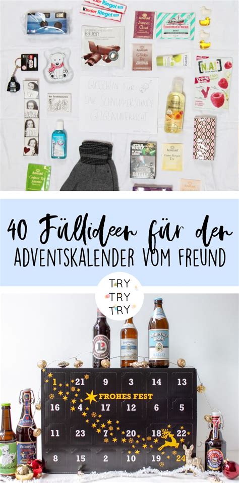 40 kreative ideen für adventskalender füllung für den freund mit