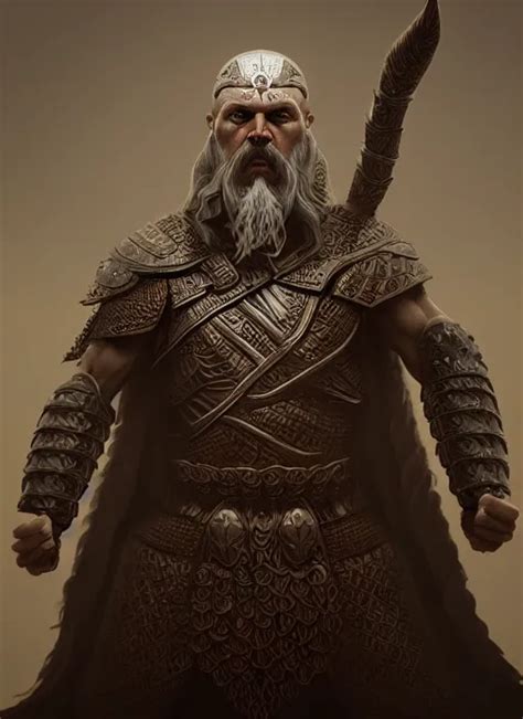Ancient Slavic Warrior Thunder God Highly Detailed Stable Diffusion