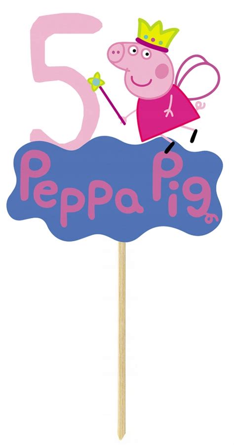 TOPPER NA TORT 5 LAT PIĄTE URODZINY PEPPA PIG 13178650634 Allegro pl