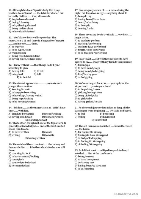 GERUNDS AND INFINITIVES Français FLE fiches pedagogiques pdf doc