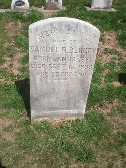 Mary Ann Swartley Alderfer Bergey M Morial Find A Grave