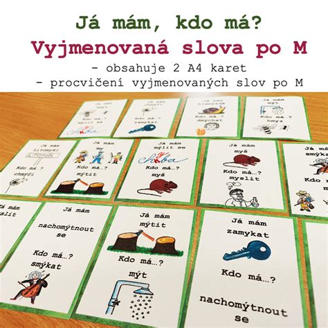 Já mám kdo má Vyjmenovaná slova po M Český jazyk gramatika