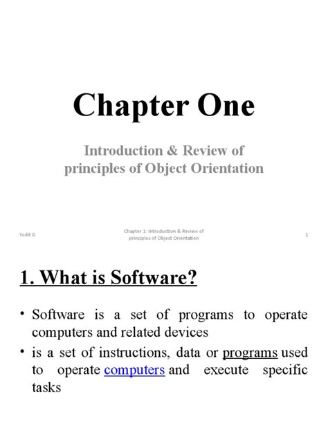 chapter one introduction and review of principles of object orientation pdf inheritance