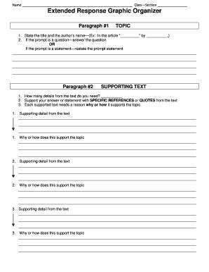 Extended Response Graphic Organizer Complete With Ease AirSlate SignNow