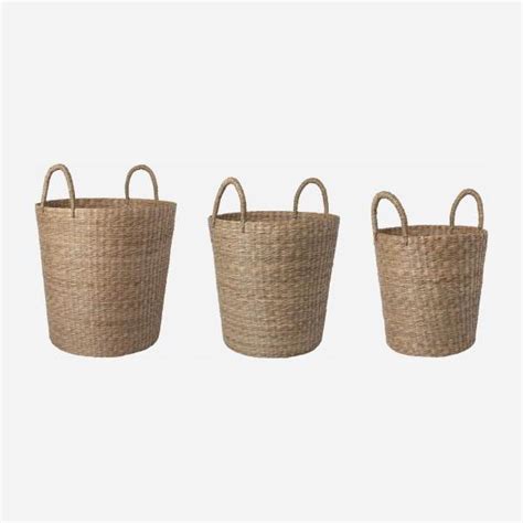 Orso Lot De 3 Paniers En Feuilles De Palmier Naturel Habitat