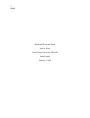 Biome Ecosystem Essay Docx 1 ROWE Biome And Ecosystem Essay Lauri A