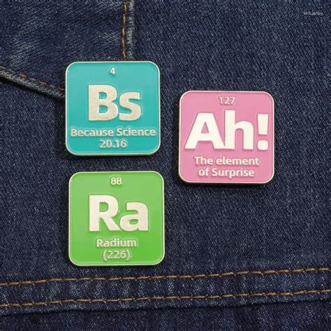 Wholesale Enamel Pins Chemistry Periodic Table Of Elements Initial