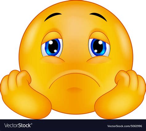 Sad Smiley Emoticon Royalty Free Vector Image VectorStock