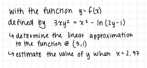 solved with the function y f x defined by 3 xy² x² in