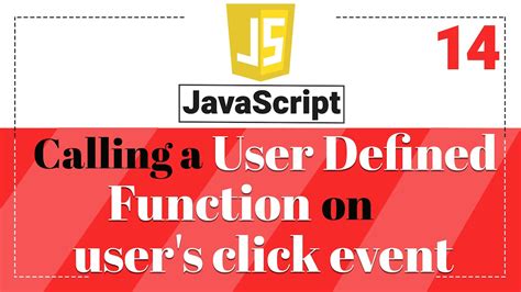 how to call a user defined function onclick event javascript tutorial in hindi youtube