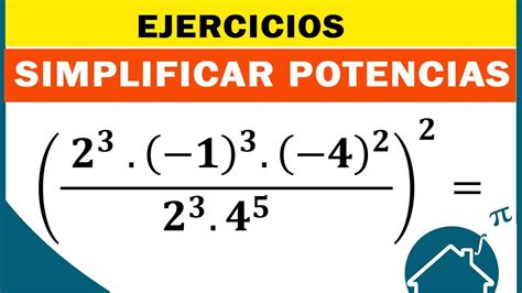 SIMPLIFICACIÓN de POTENCIAS Ejemplos YouTube