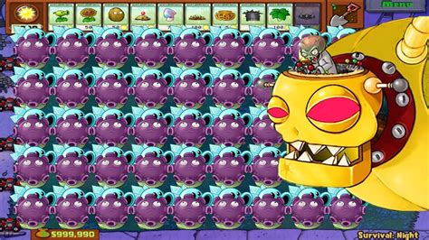 Plants Vs Zombies Hack 99 Snow Pea And 99 Gloom Shroom Vs 999 Giga