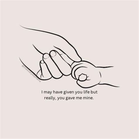 Two Hands Holding Each Other With The Words I May Have Given You Life