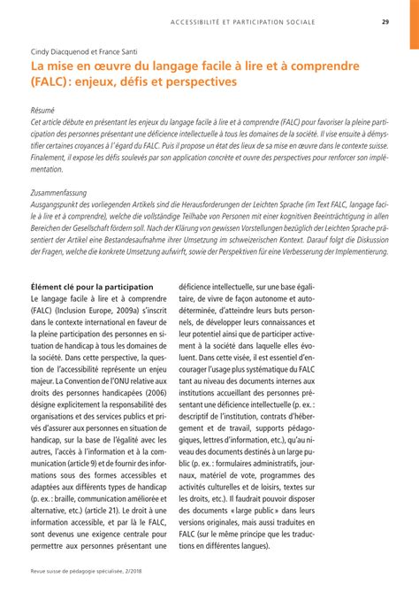 PDF La mise en œuvre du langage facile à lire et à comprendre FALC