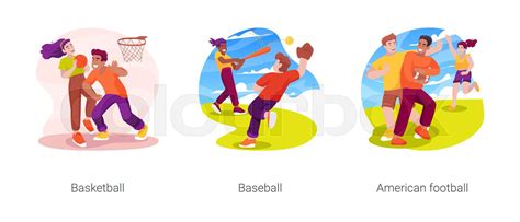 Common Sport Facilities Isolated Cartoon Vector Illustration Set