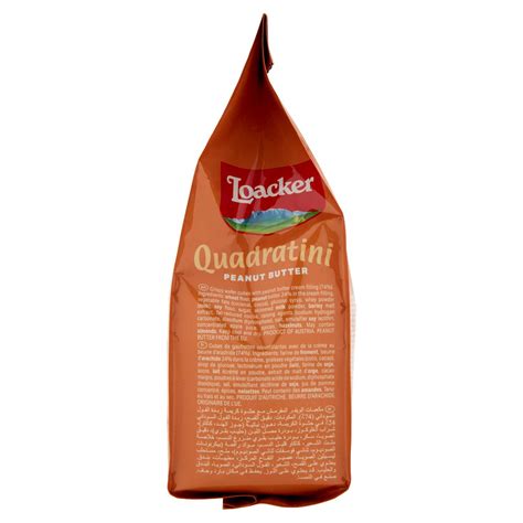 LOACKER QUADRATINI PEANUT BUTTER WAFER CON CREMA AL BURRO DI ARACHIDI