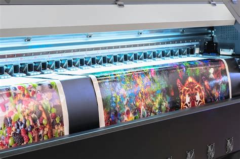 Impresión industrial impresora de inyección de tinta digital moderna