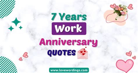 Best Happy 7 Year Work Anniversary Quotes Wishes