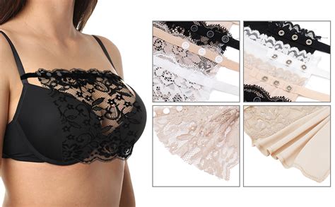 Firtink 6 Pieces Lady Clip On Mock Camisole Bra Insert Modesty Panels