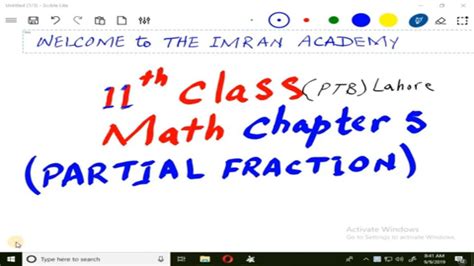 Partial Fractions Fsc Unit 5 Ex 5 1 Q 1 3 YouTube