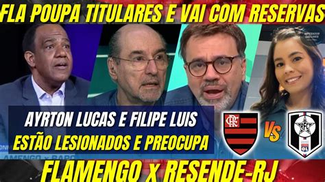 FLAMENGO X RESENDE RJ FLAMENGO Poupa TITULARES E Vai RESERVAS