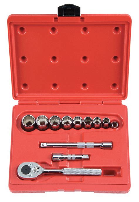 PROTO Socket Wrench Set Socket Size Range 3 8 In To 7 8 In Drive Size
