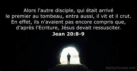 31 Mars 2024 Verset Biblique Du Jour Jean 20 8 9 DailyVerses Net