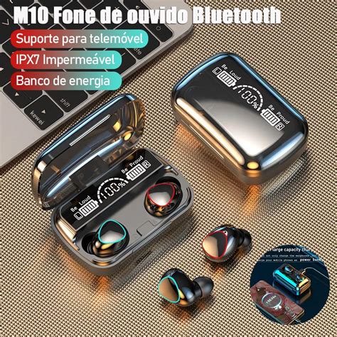 TWS M10 Fones De Ouvido Sem Fio Bluetooth 5 1 HiFi Sound Headset À