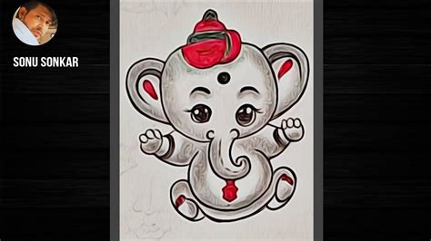 Ganesh Ji Drawing Simple L Ganpati Bappa Pencil Sketch L Tutorial For