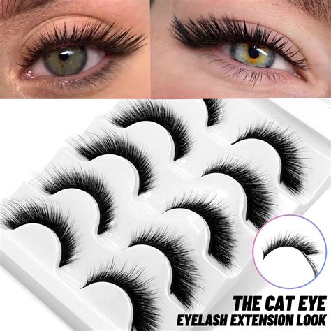 Cat Eye Lashes L Curl Fox Eyelashes Wispy Angel Angel Wing Lashes