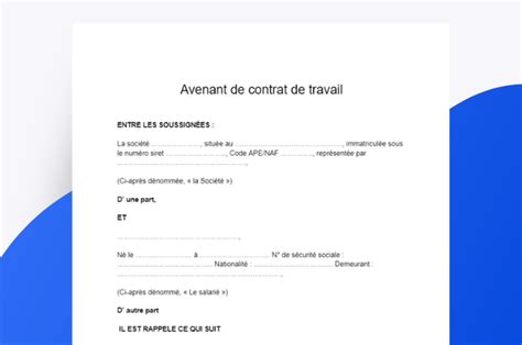 Modèle contrat de travail CDI et CDD Gratuit