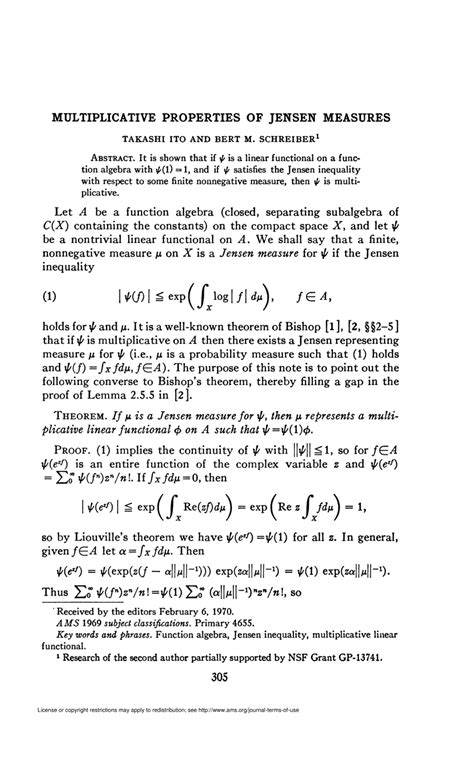 pdf multiplicative properties of jensen measures