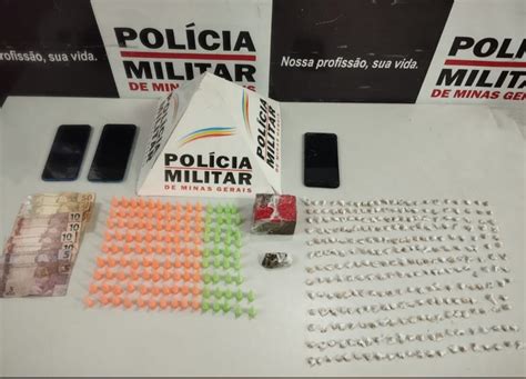 Casal do crime é preso mais de 280 pedras de crack e 128 pinos de