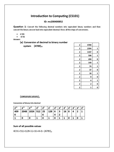 cs101 1st assignment pdf decimal theory of computation