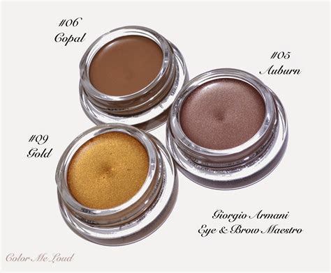 Giorgio Armani Eye And Brow Maestro 2 Wenge Wood 5 Auburn 6 Copal 9 Gold And Applicator