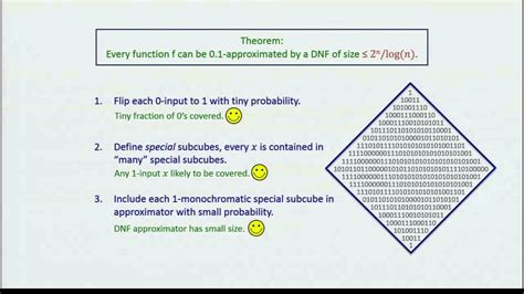 approximating boolean functions with small depth circuits youtube