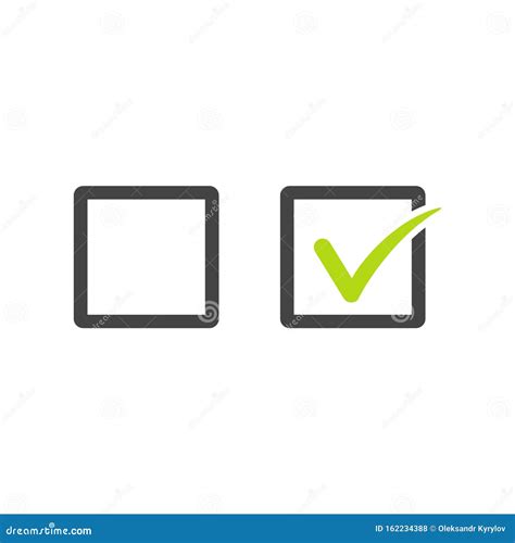Checkbox Set With Blank And Checked Checkbox Vector Icon Royalty Free