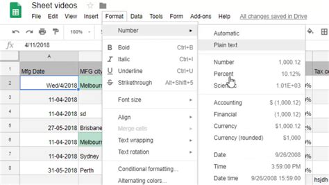 How To Change Date Format In Google Sheets Youtube