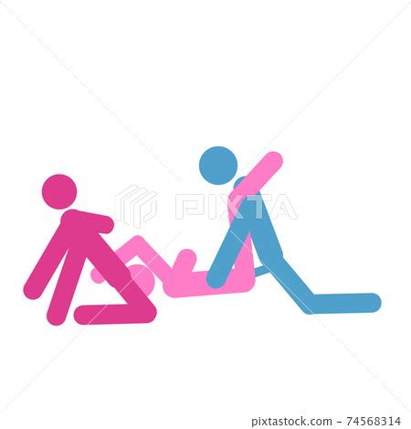Cartoon Different Positions Of Threesome Sex Stock Illustration