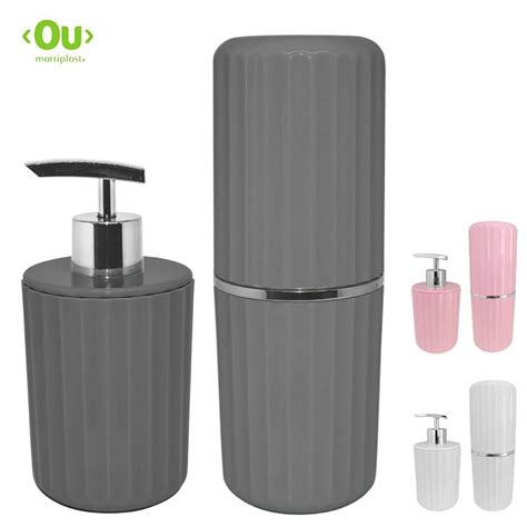 Kit Banheiro Lavabo Saboneteira Liquido E Porta Escova 2 Peças
