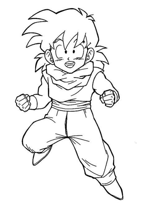 M Larbild Son Goten Fr N Dragon Ball Z Skiv Ut Gratis P Malarbilder Se