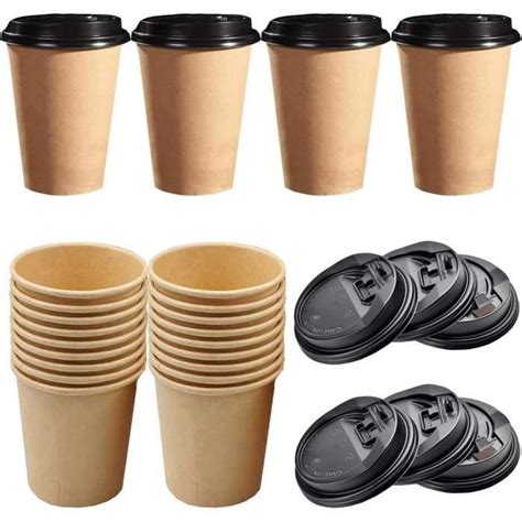 Liuer 50PCS Espresso Gobelets en Carton Gobelets Carton pour Café à