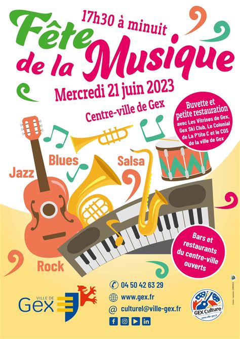 Fête de la musique 2023 Ville de Gex
