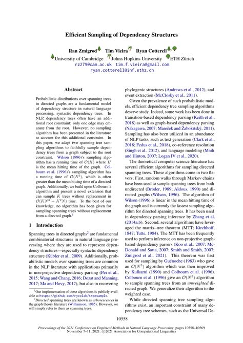 pdf efficient sampling of dependency structure